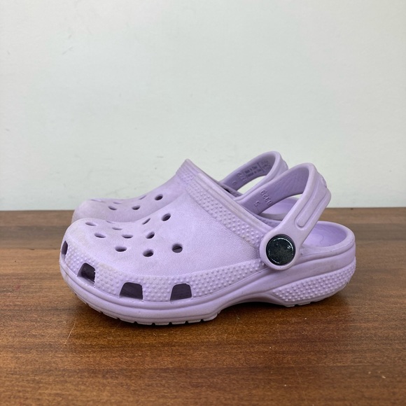 CROCS | Shoes | Crocs Girls Iconic Comfort Classic Clog Shoes Purple ...
